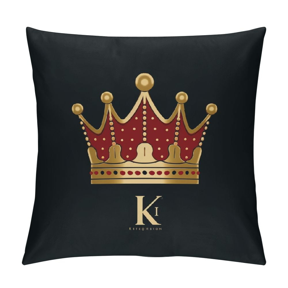 COMIO Black Pillow Cover Throw Pillow Case English Alphabet K Throw ...