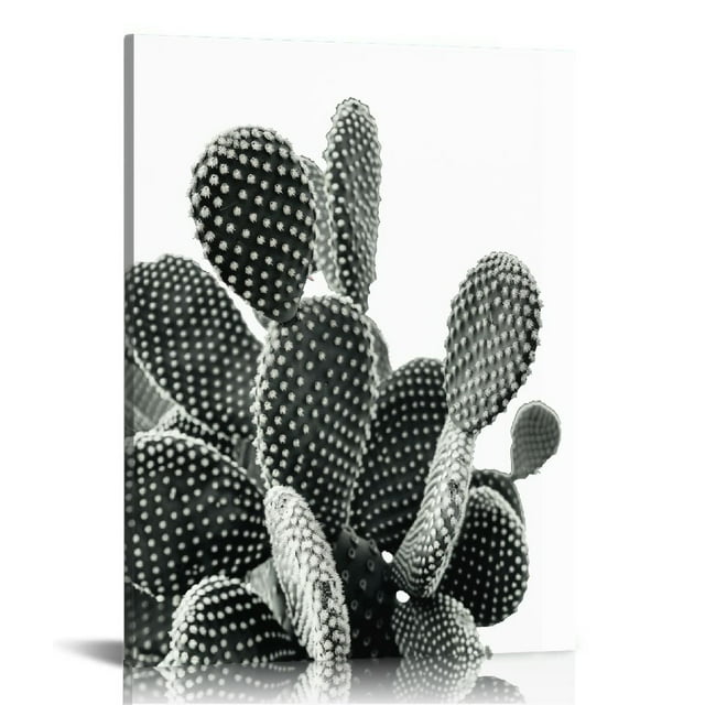COMIO Black and White Cactus Canvas Wall Art Saguaro Cactus Pictures ...