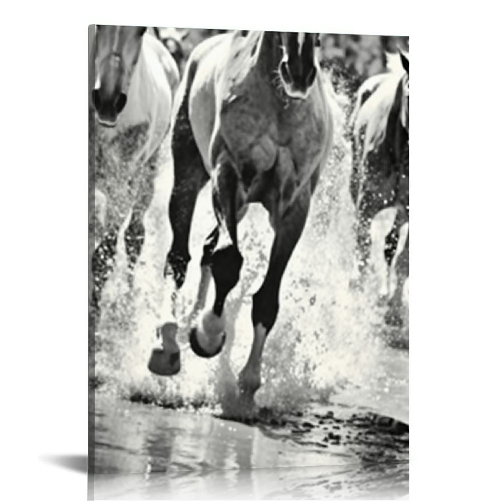 COMIO Black and White Cowboy Canvas Prints American West Rodeo Wall Art ...
