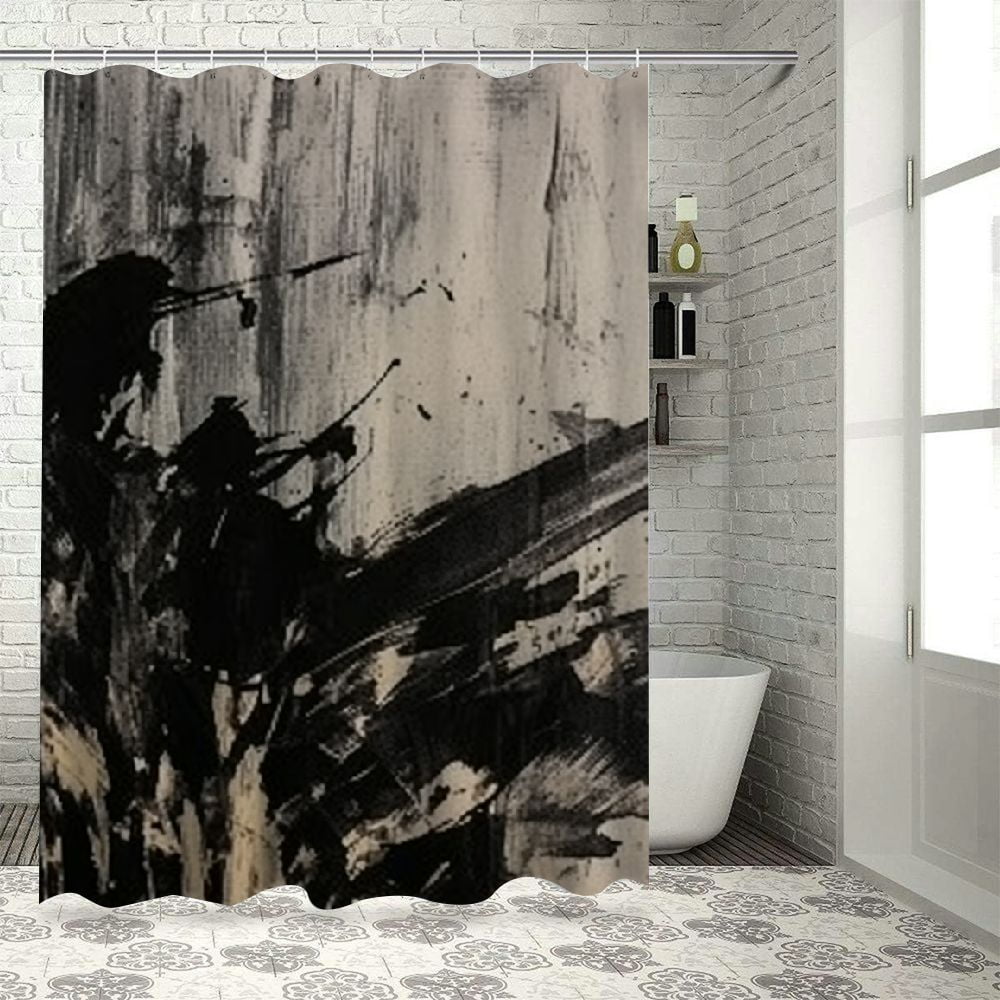 COMIO Black White Painted Dirty Texture Grunge Abstract Spot Stroke ...