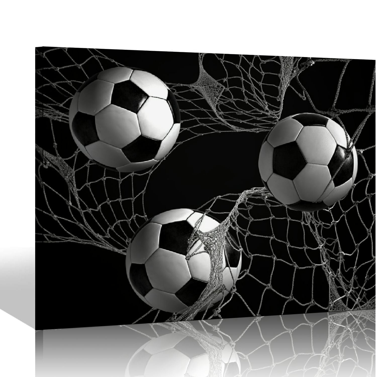 COMIO Black and White Soccer Football Balls Wall Art Posters Picture ...