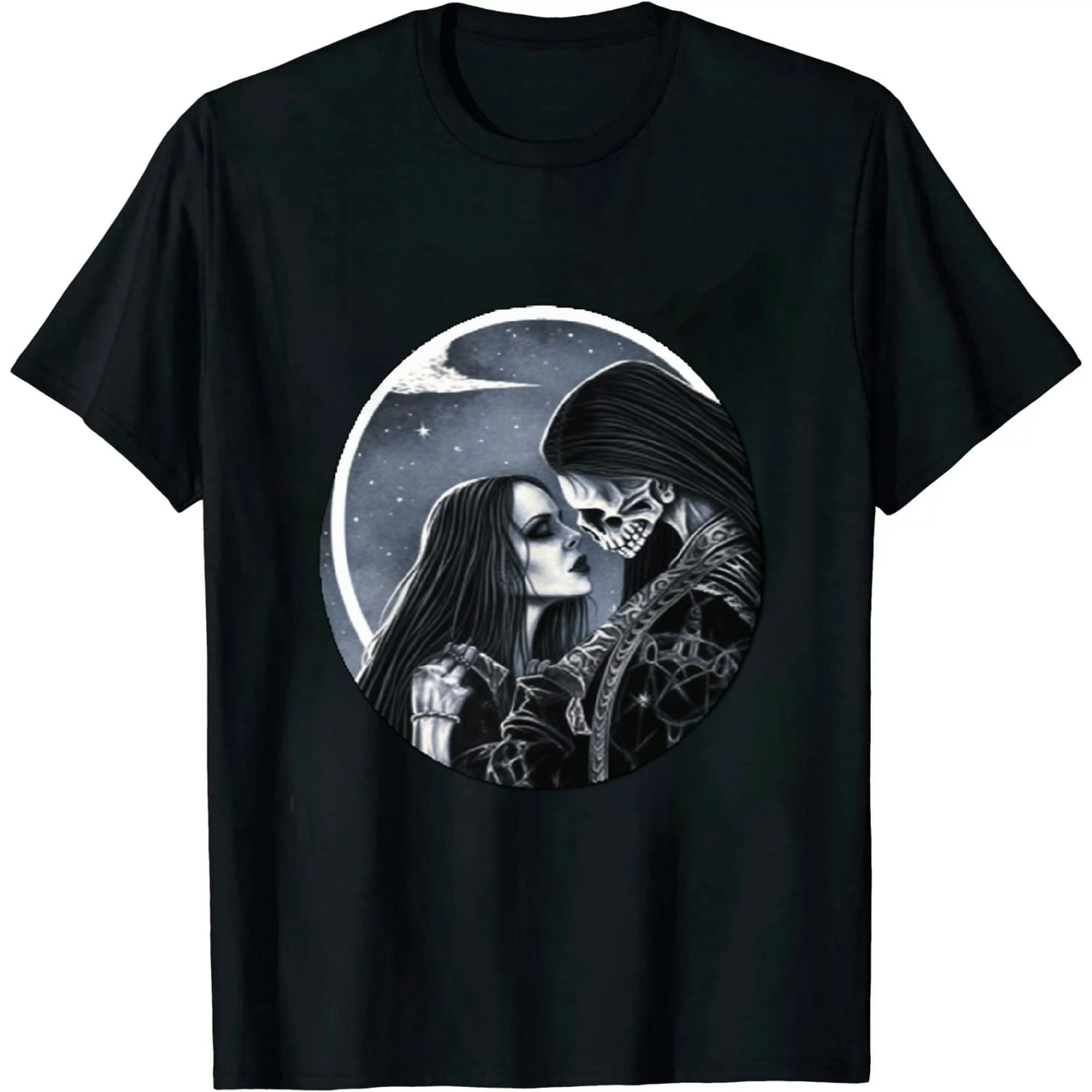 COMIO Blackcraft Death the Grim Reaper Kiss Tarot Card T-Shirt ...