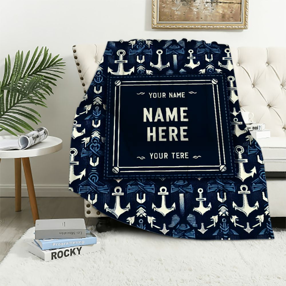 COMIO Blanket - Throw Blankets for Adults Men Women - Nautical Theme ...