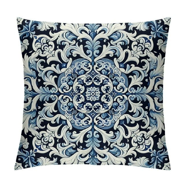 COMIO Blue and White Chinoiserie Pillow Covers, Blue Chinoiserie ...
