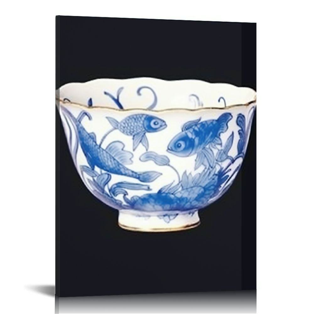 COMIO Blue and white porcelain Wall Art Print - Chinoiserie Wall Art ...