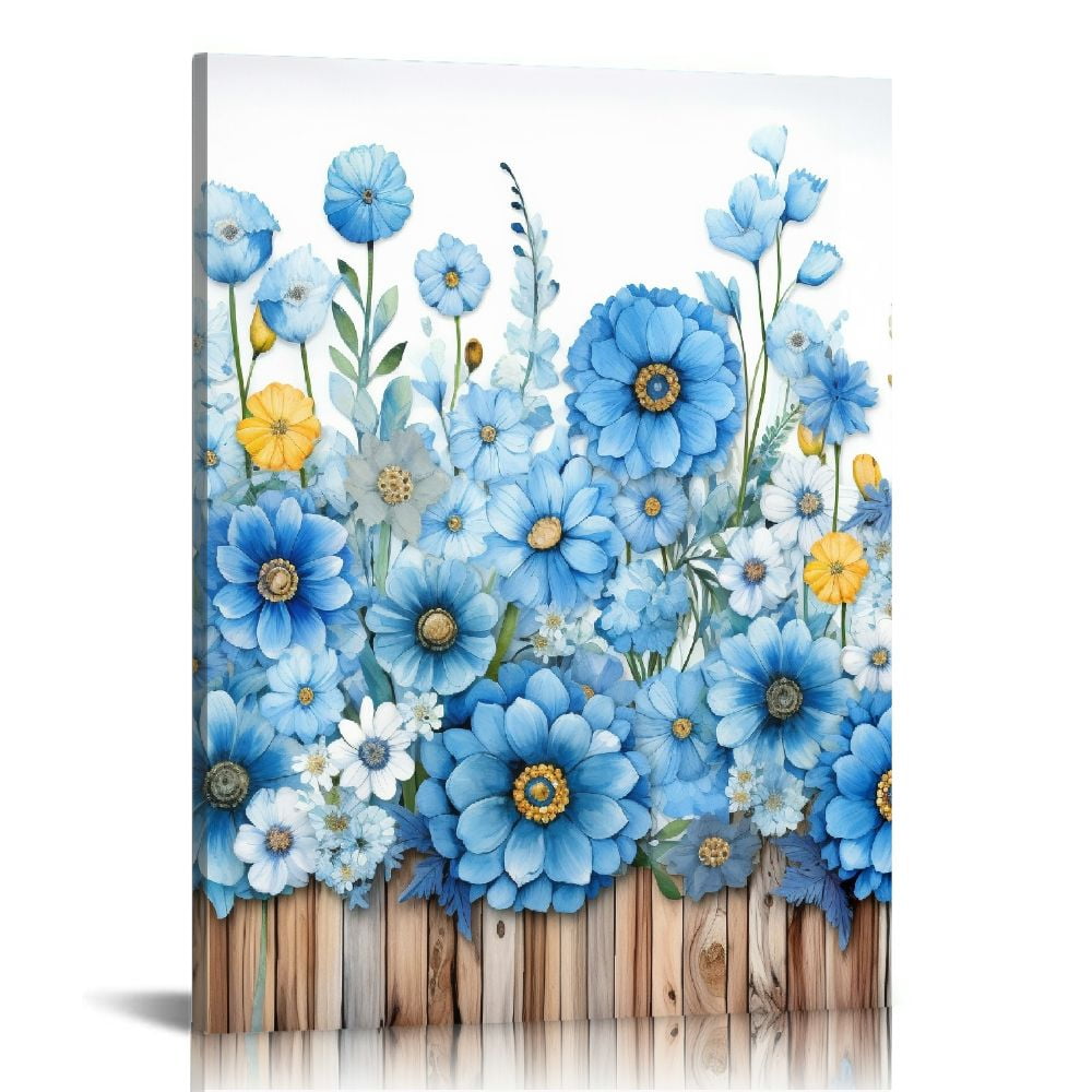 COMIO Bluebonnet flowers blooming around Canvas Wall Art Print ...