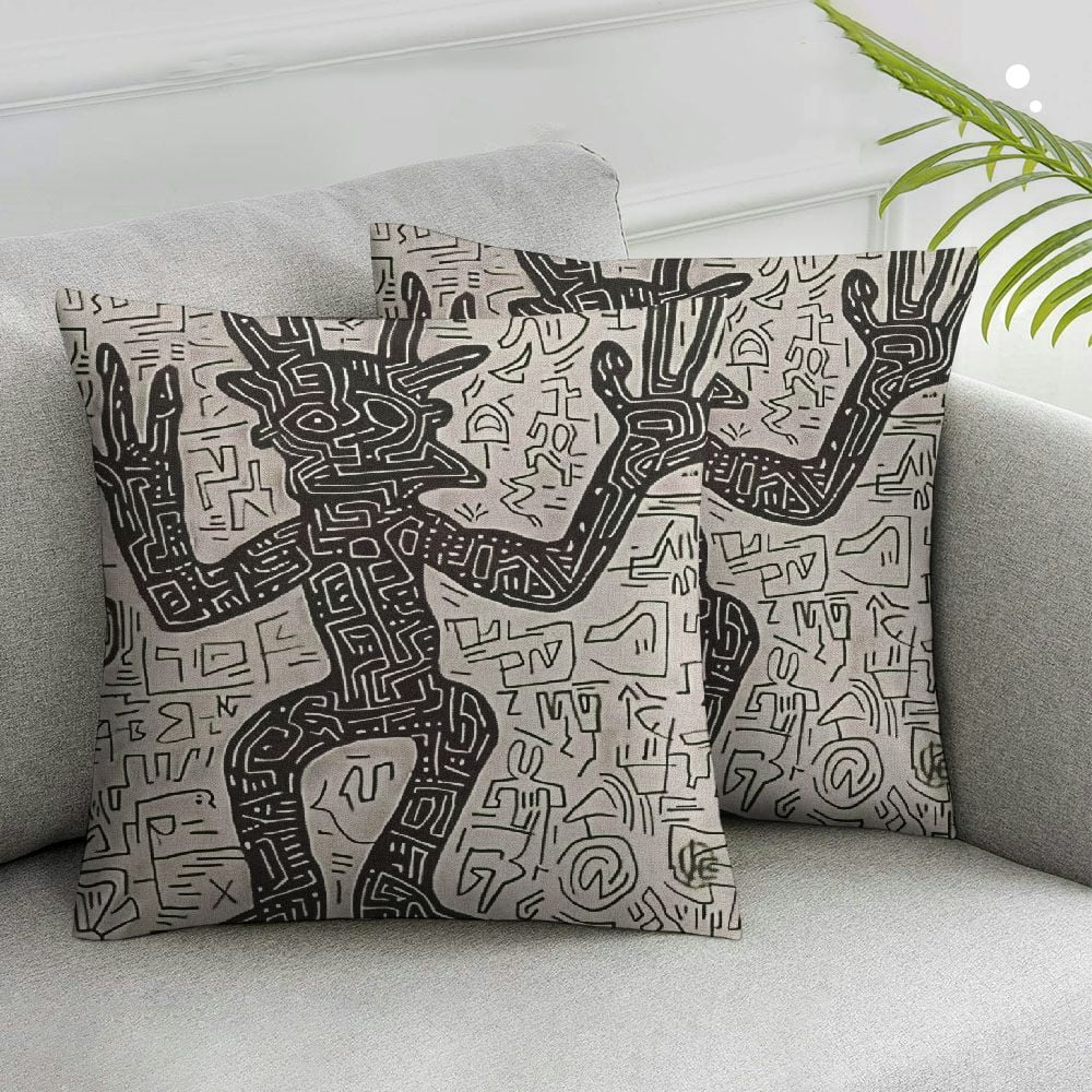COMIO Body Art Farmhouse Oblong Rectangle Throw Pillow Covers Modern ...