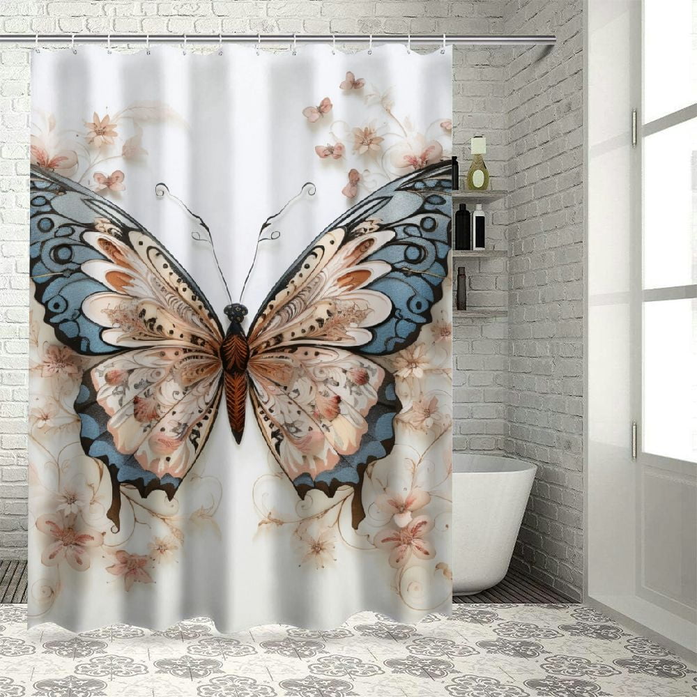 COMIO Boho Colorful Butterfly Lover Shower Curtain Multiple Sizes for ...
