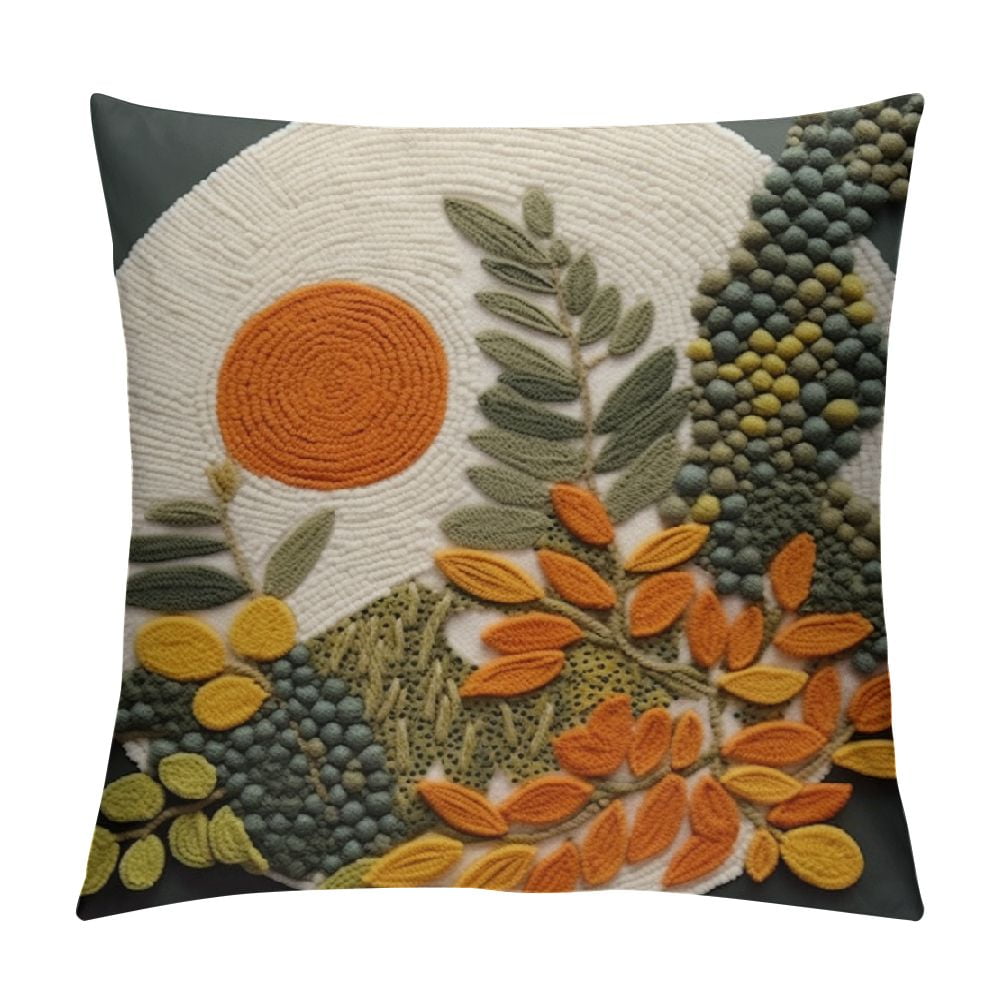QZHH Boho Decorative Throw Pillow Covers Abstract Tufted Mid Century ...