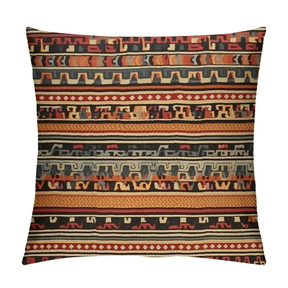 COMIO Boho Style Pillow Cover, Ethnic Pattern Pillow Cover, Tribal Art ...