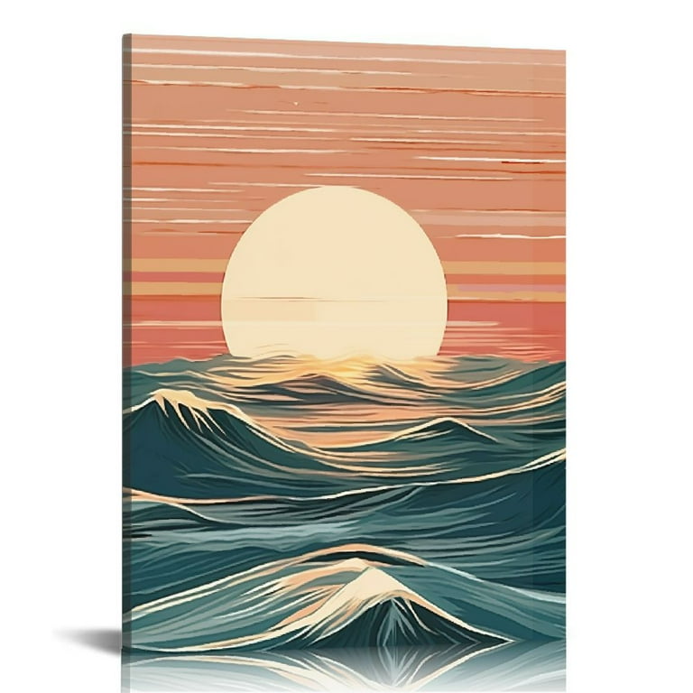 abstract sunrise canvas
