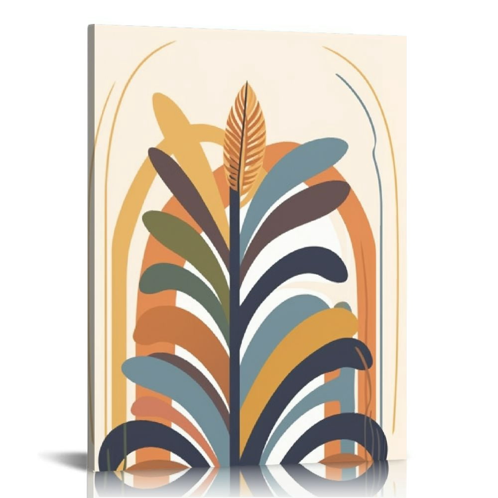 COMIO Boho Wall Art, Neutral Wall Art, Boho Botanical and Rainbow ...