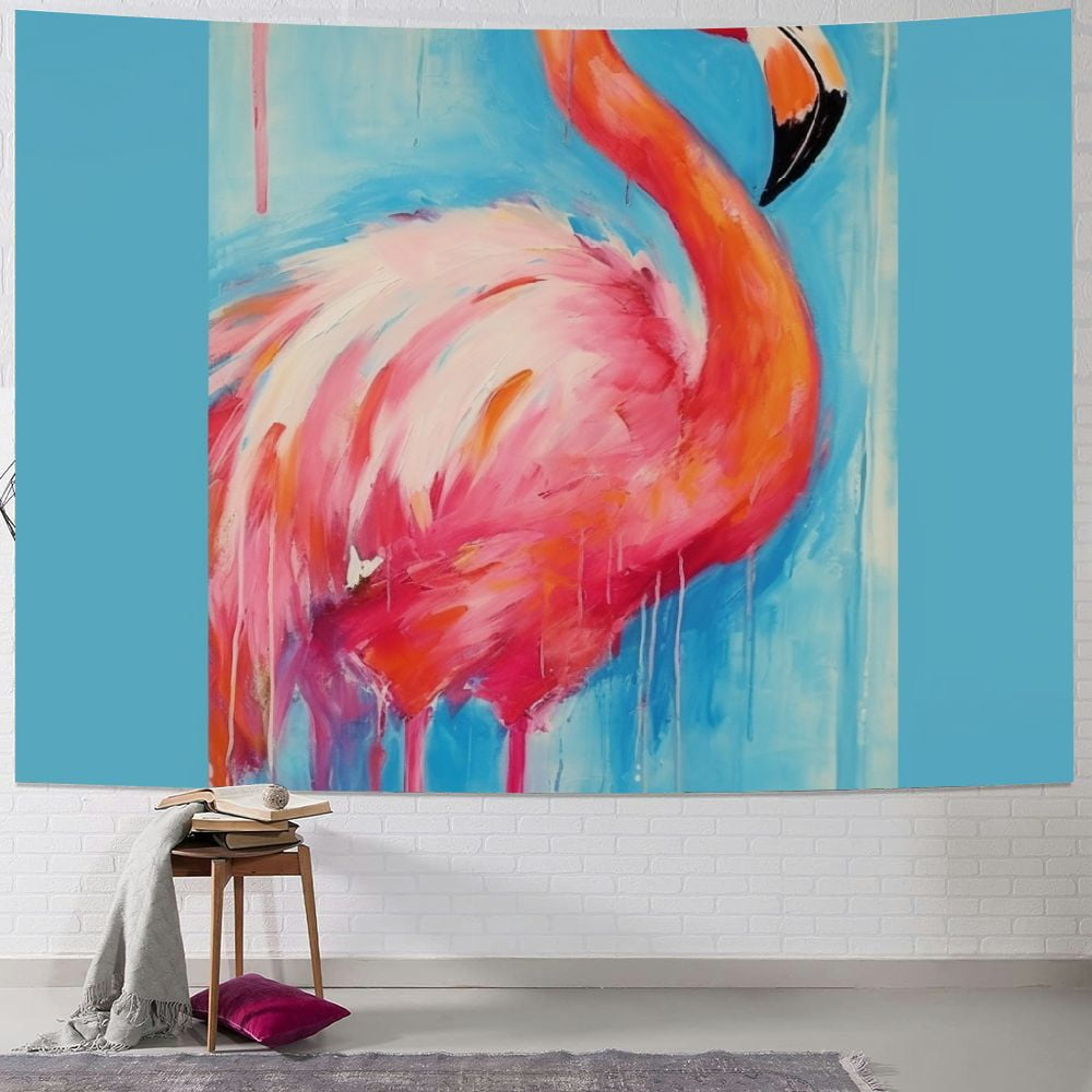 COMIO Bold Abstract Flamingo Painting Tapestry for Bedroom Living Room ...