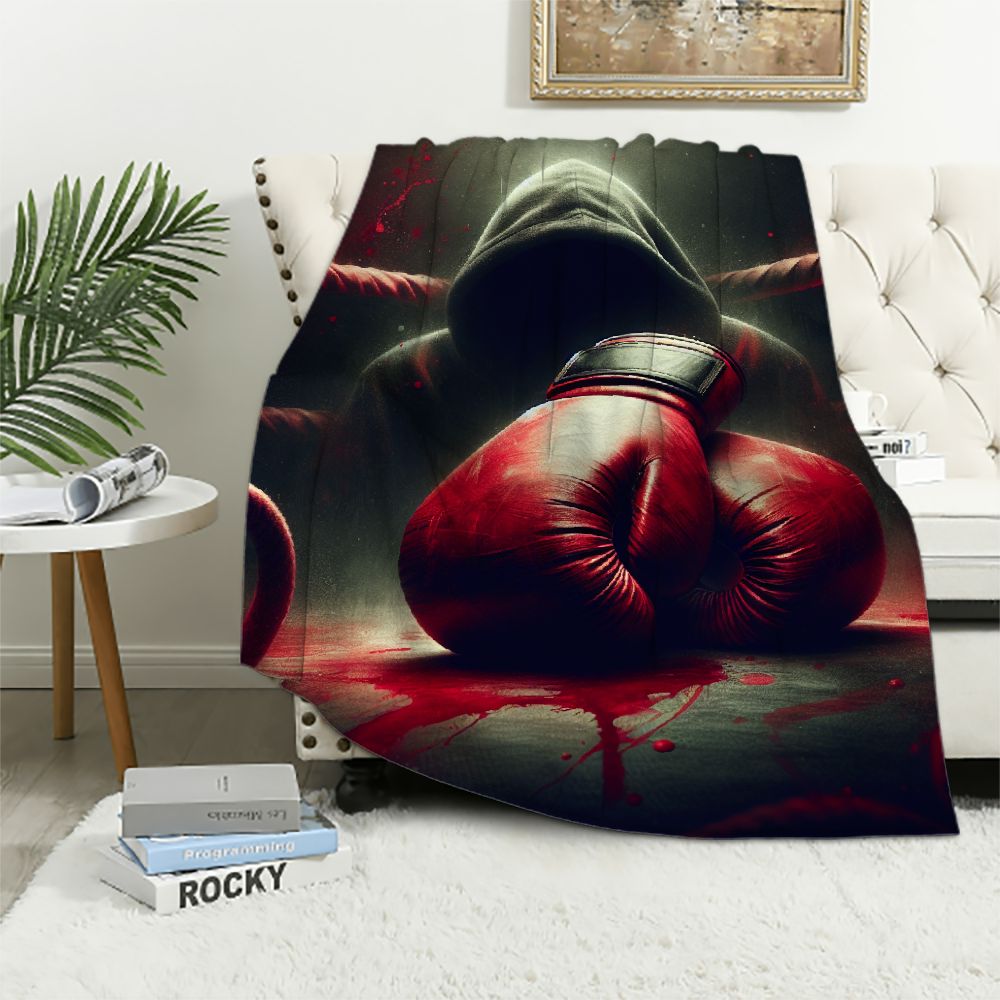 COMIO Boxing Blanket Lightweight Sports Games Flannel Blanket Sofa Bed ...