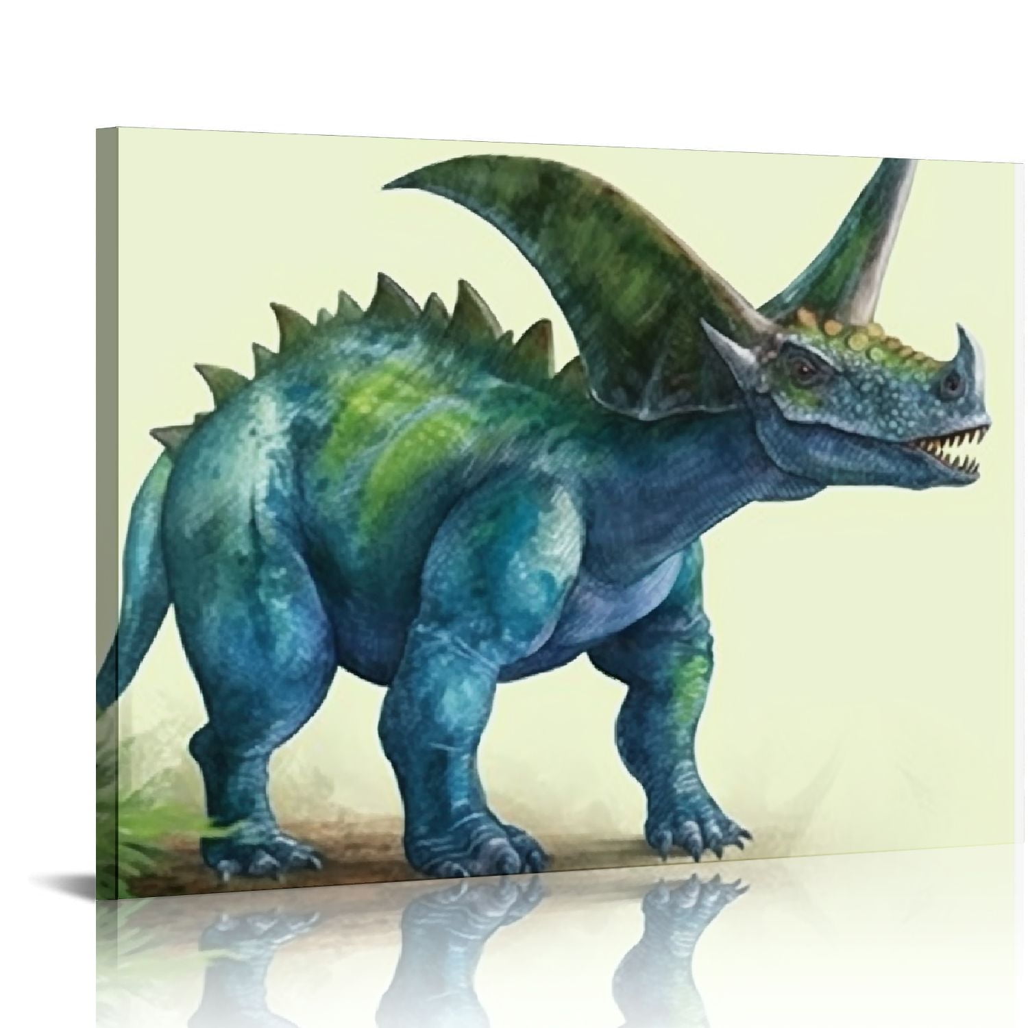 MLJA Boy Room Cool Dinosaur Painting Print on Canvas Wall Art ...