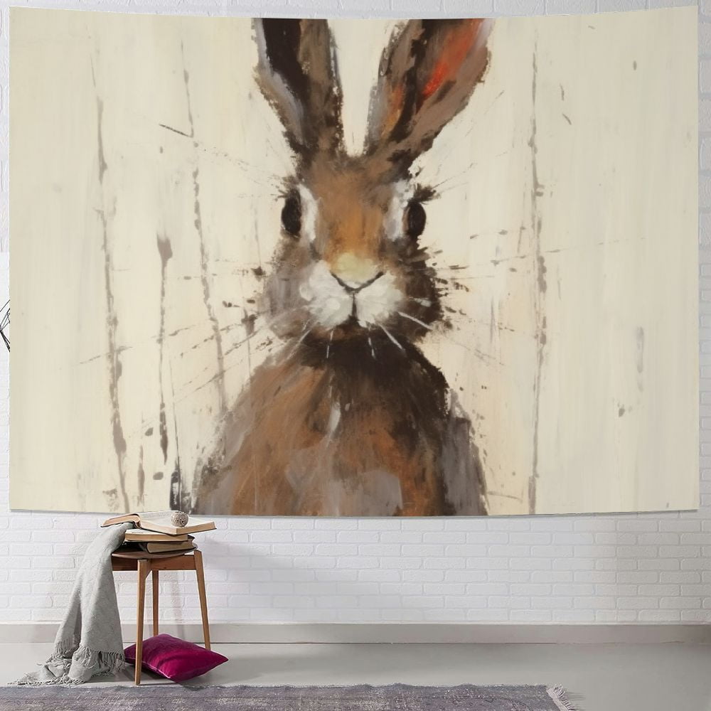 COMIO Brown European Rabbit Hare Portrait for Bedroom Living Room Dorm ...