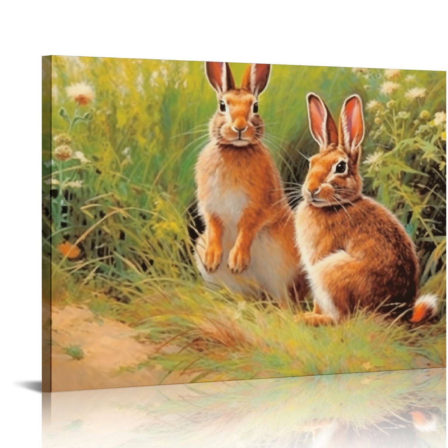 COMIO Bunny Rabbit Poster, Motivational Quote, Vintage Wall Art, Home ...