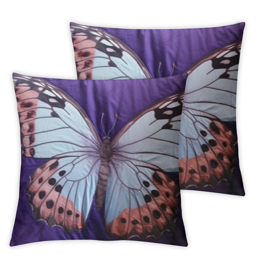 COMIO Butterfly Decorative Throw Pillow Covers Set of 2 Made with ...