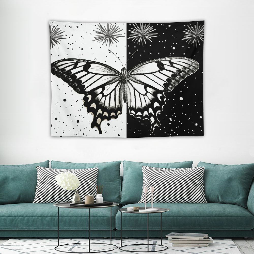 COMIO Butterfly Tapestry, Wall Hanging Tapestry for Bedroom Aesthetic ...