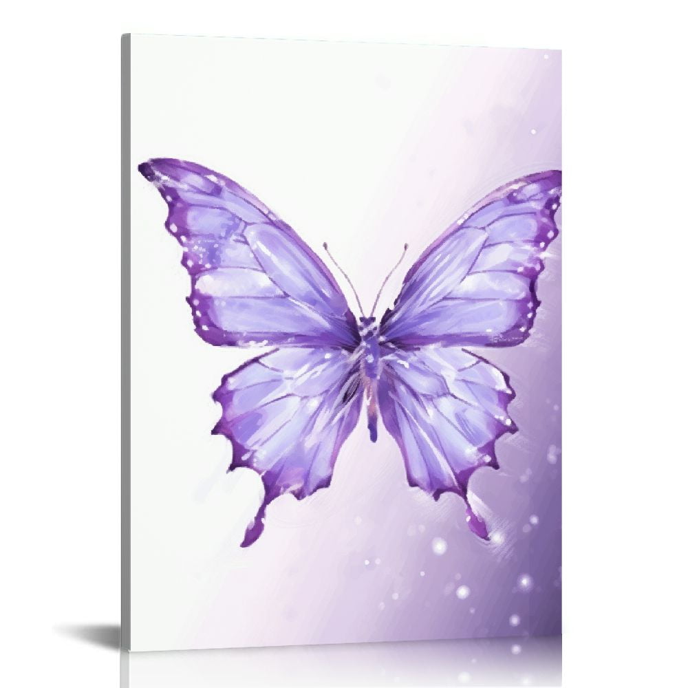 COMIO Butterfly Wall Art Prints Decor purple room decor Poster with ...
