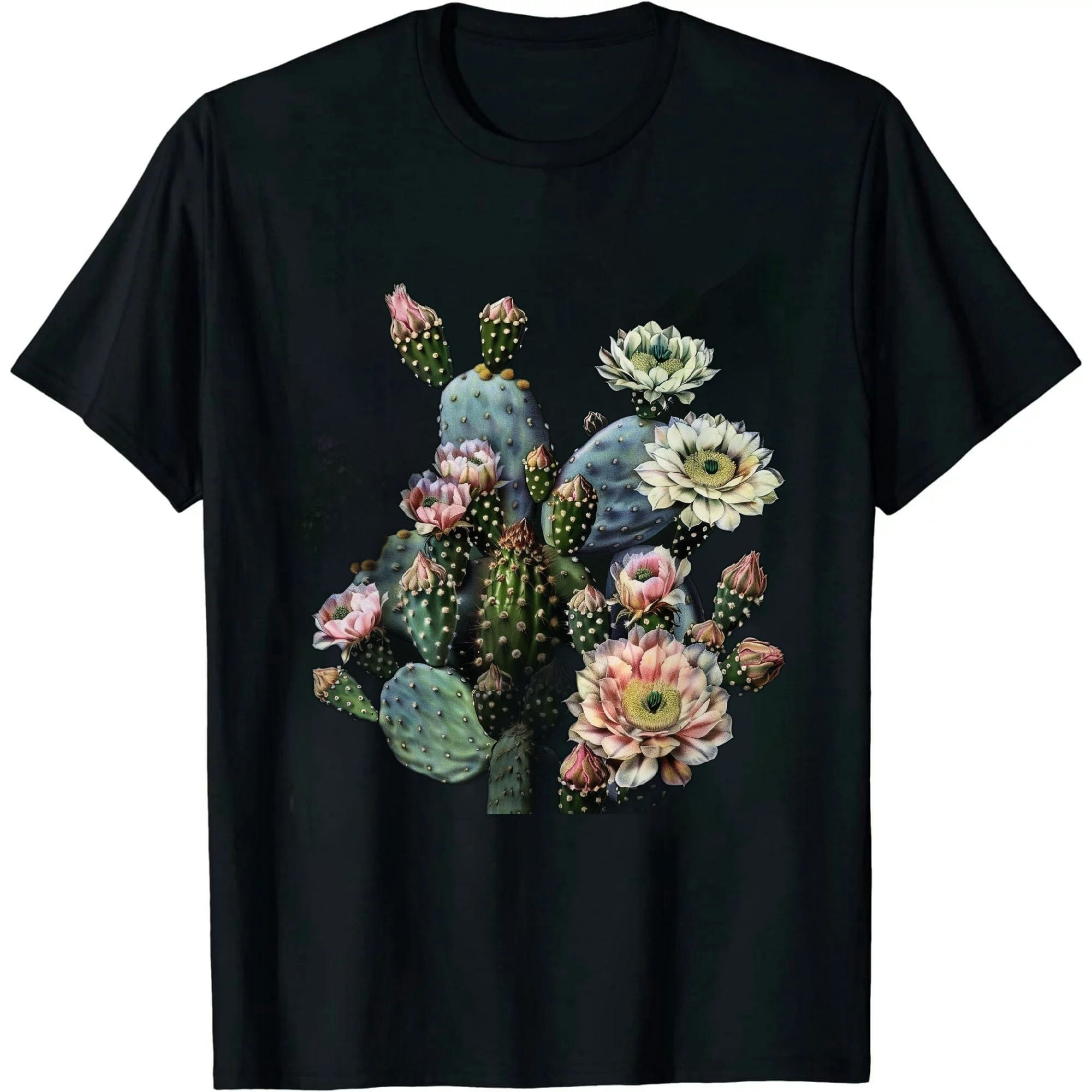 COMIO Cactus Succulent Plant Retro Cacti Botany Botanical Graphic T-Shirt - Walmart.com