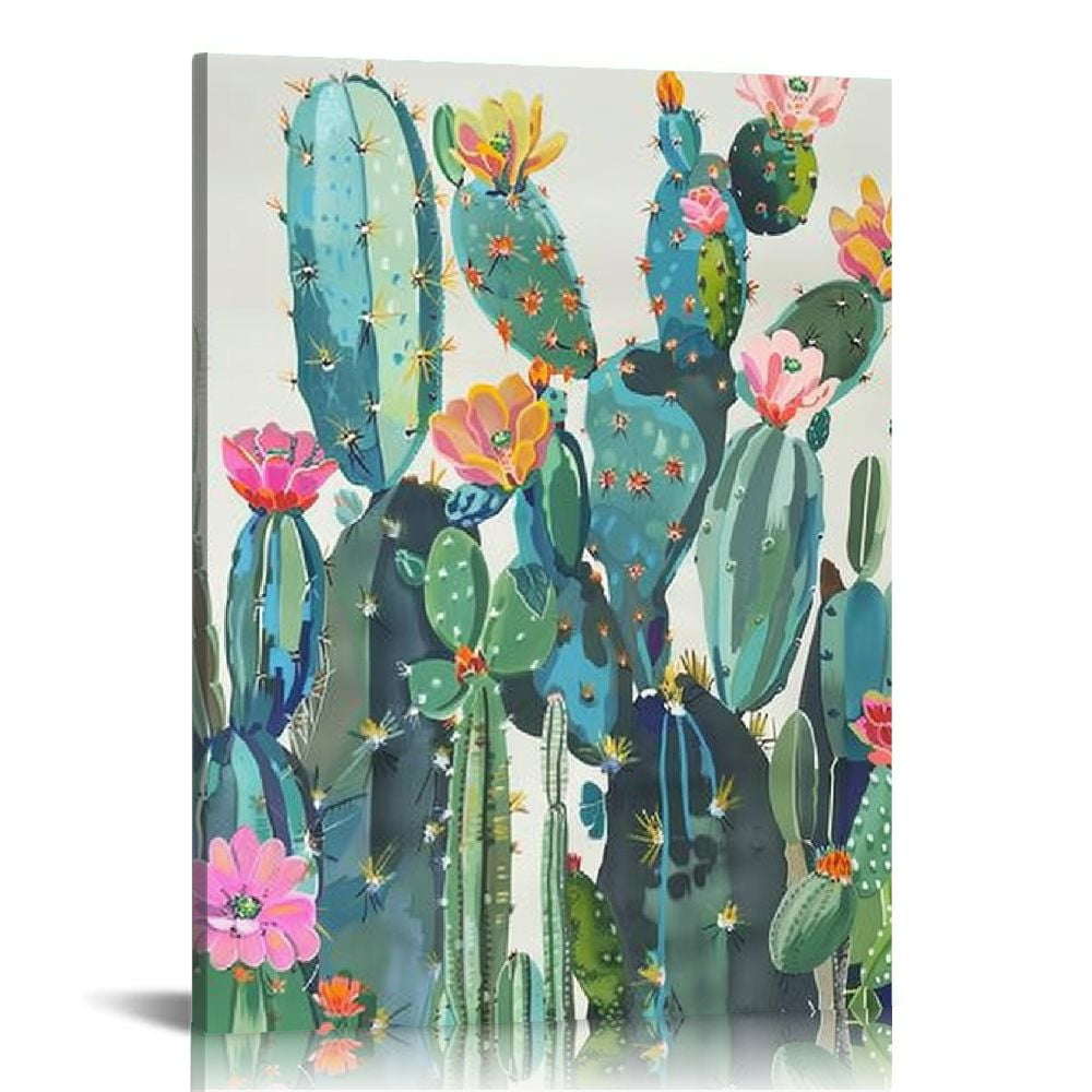 COMIO Cactus Wall Art Succulent Boho Wall Decor Plant Pictures Wall Art ...