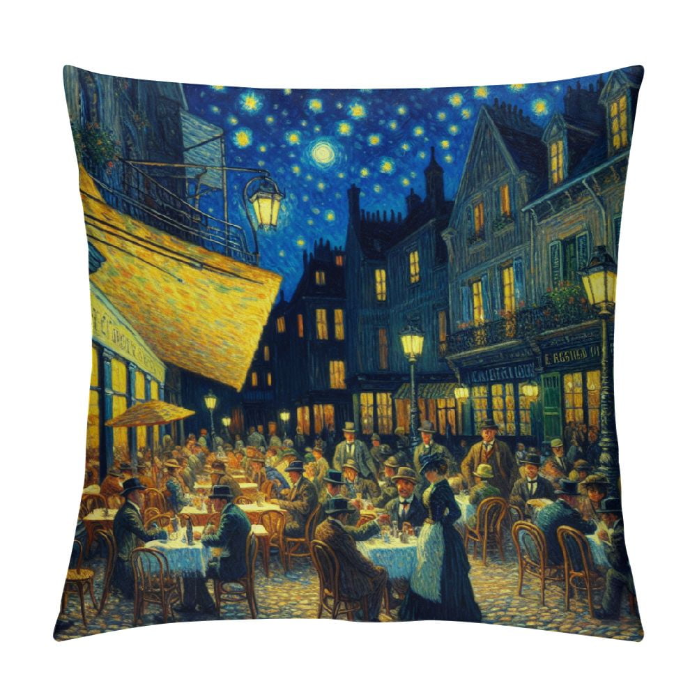 COMIO Cafe Terrace On Forum Square Van Gogh Throw Pillow Cover Case for ...