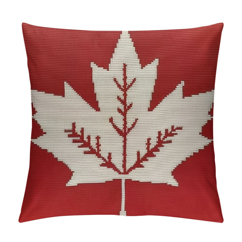 COMIO Canadian Flag L22 Cushion Pillow Cover North America Maple Leaf ...