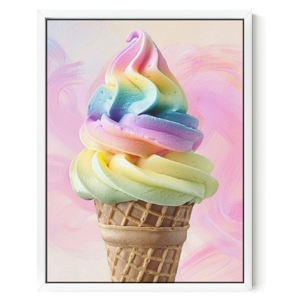 COMIO Candy Poster Rainbow Ice Cream Cotton Candy Wall Art Decor Girls ...
