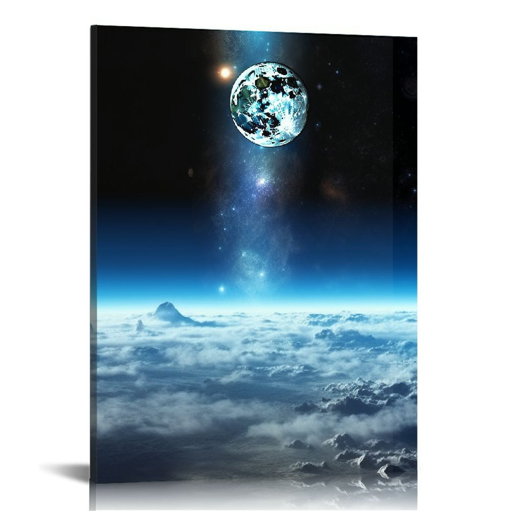 COMIO Canvas Art Outer Space Universe Planet Earth Galaxy Stars ...