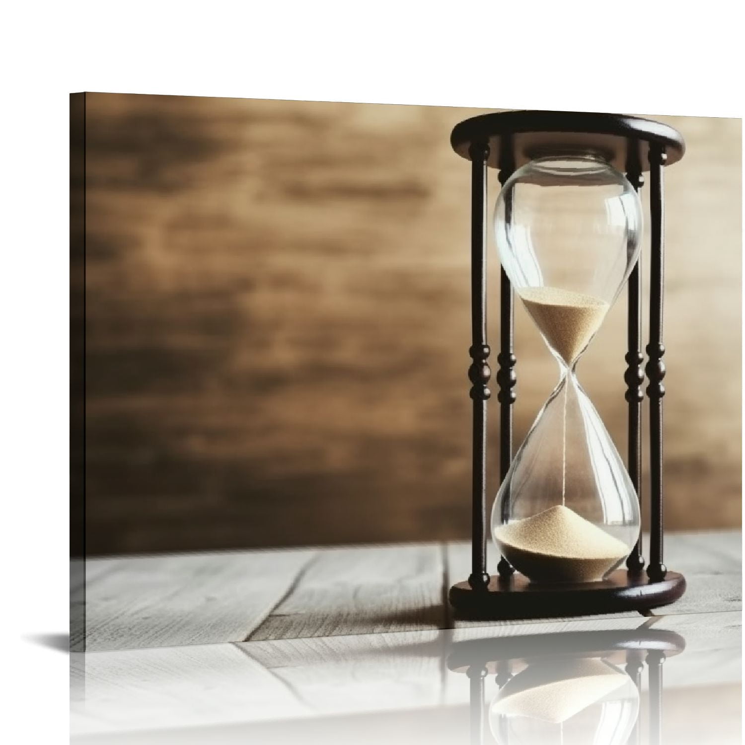 COMIO Canvas Print Pictures Wall Art Painting Black Hourglass on Grey ...