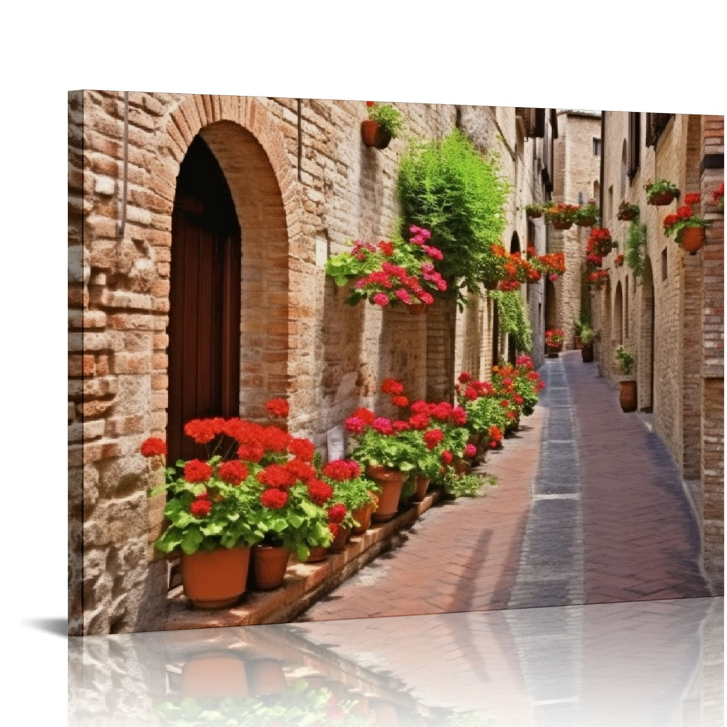 COMIO Canvas Print Wall Art Stroll Through Italian Village Street ...