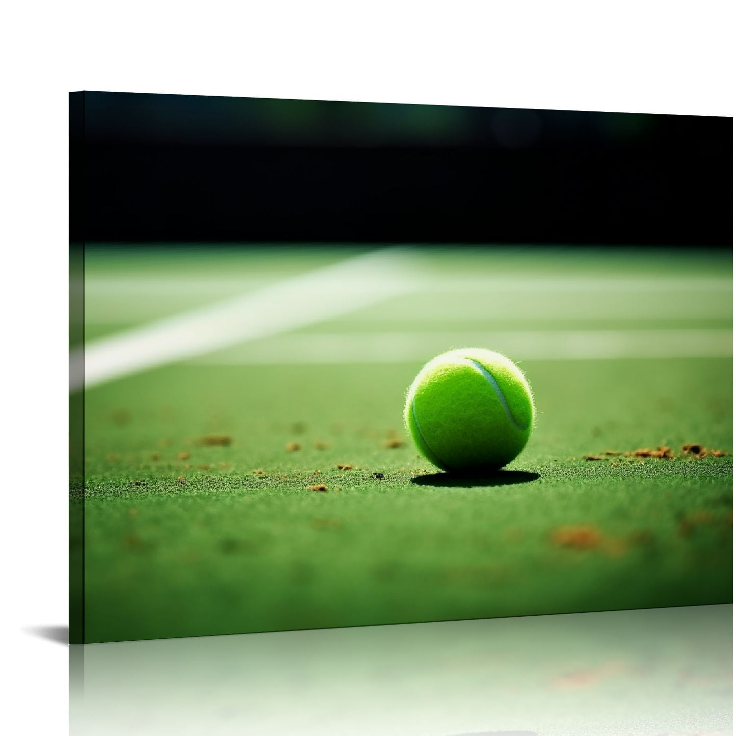 COMIO Canvas Print Wall Art Tennis Ball on Grass Court Sports Athletes ...