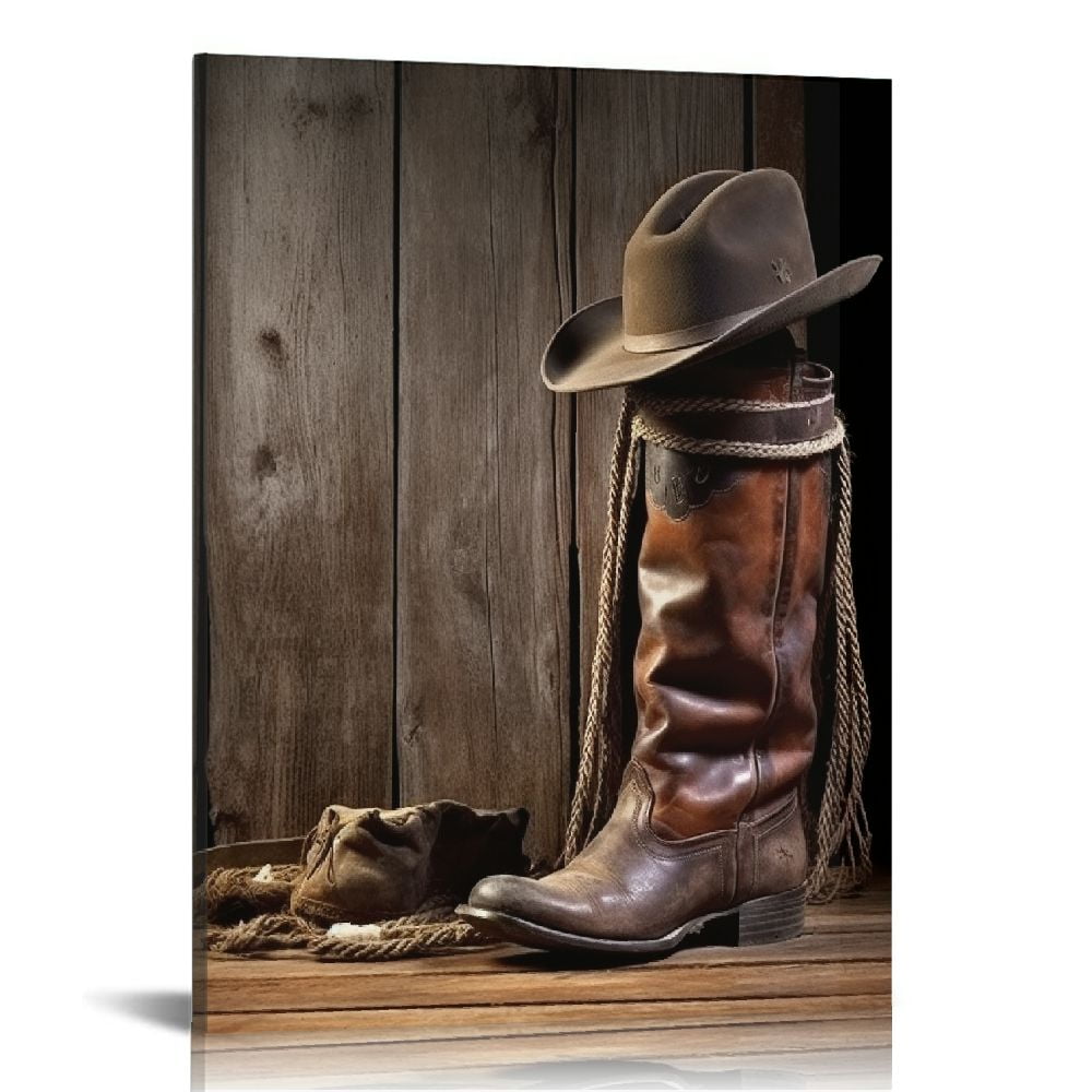 COMIO - Canvas Prints American West Rodeo Cowboy Wall Art Painting ...