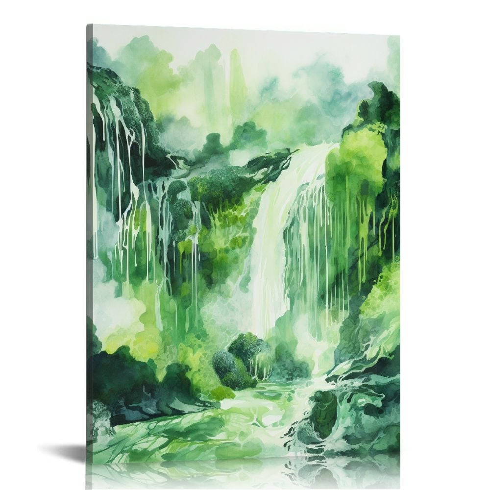 COMIO Canvas Prints Dreamlike Waterfall Wall Art Forest Landscape ...