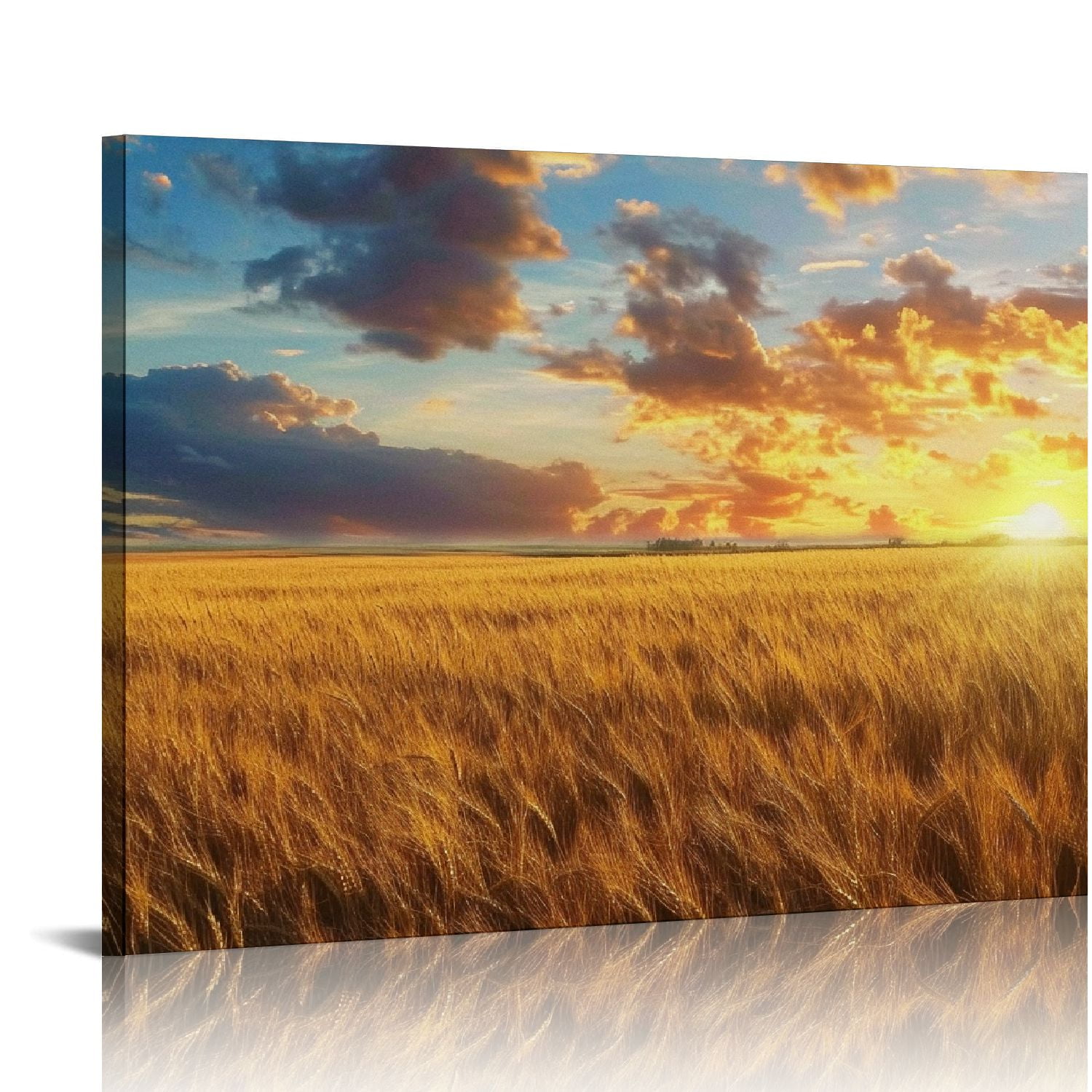 COMIO Canvas Prints Wall Art Beautiful Scenery Landscape Sunset Over ...
