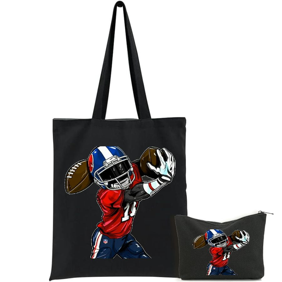 COMIO Canvas Tote Bag Aesthetic Dabbing Football Player - American ...