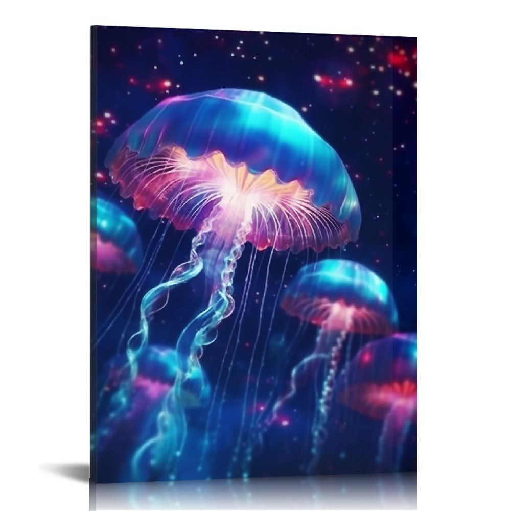 COMIO Canvas Wall Art for Bedroom Colorful Fantasy Mushrooms with ...