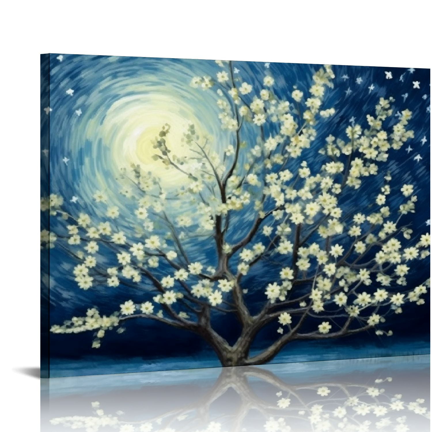 COMIO Canvas Wall Art for Bedroom Flower Canvas Picture Floral Tree ...