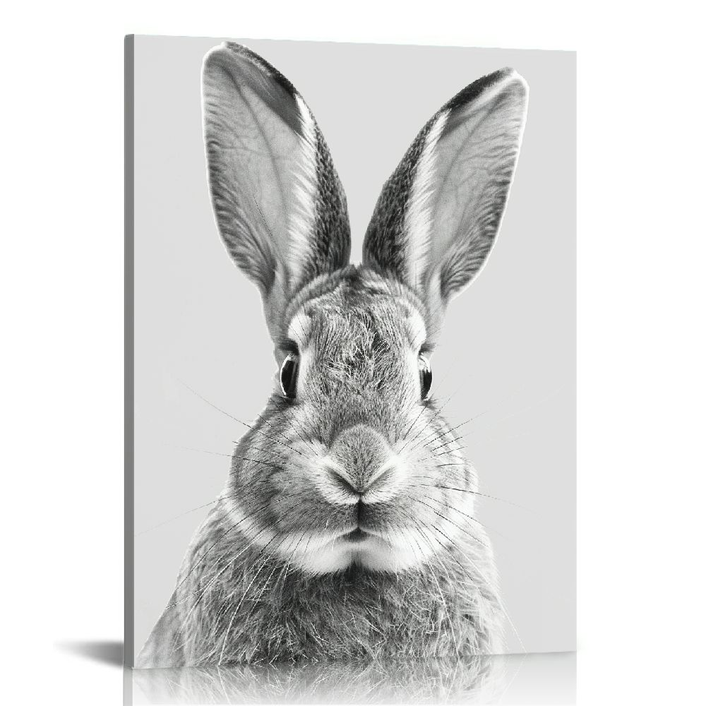 MLJA Canvas Wall Art Bunny Canvas Wall Decor Lovely Rabbit for Room ...