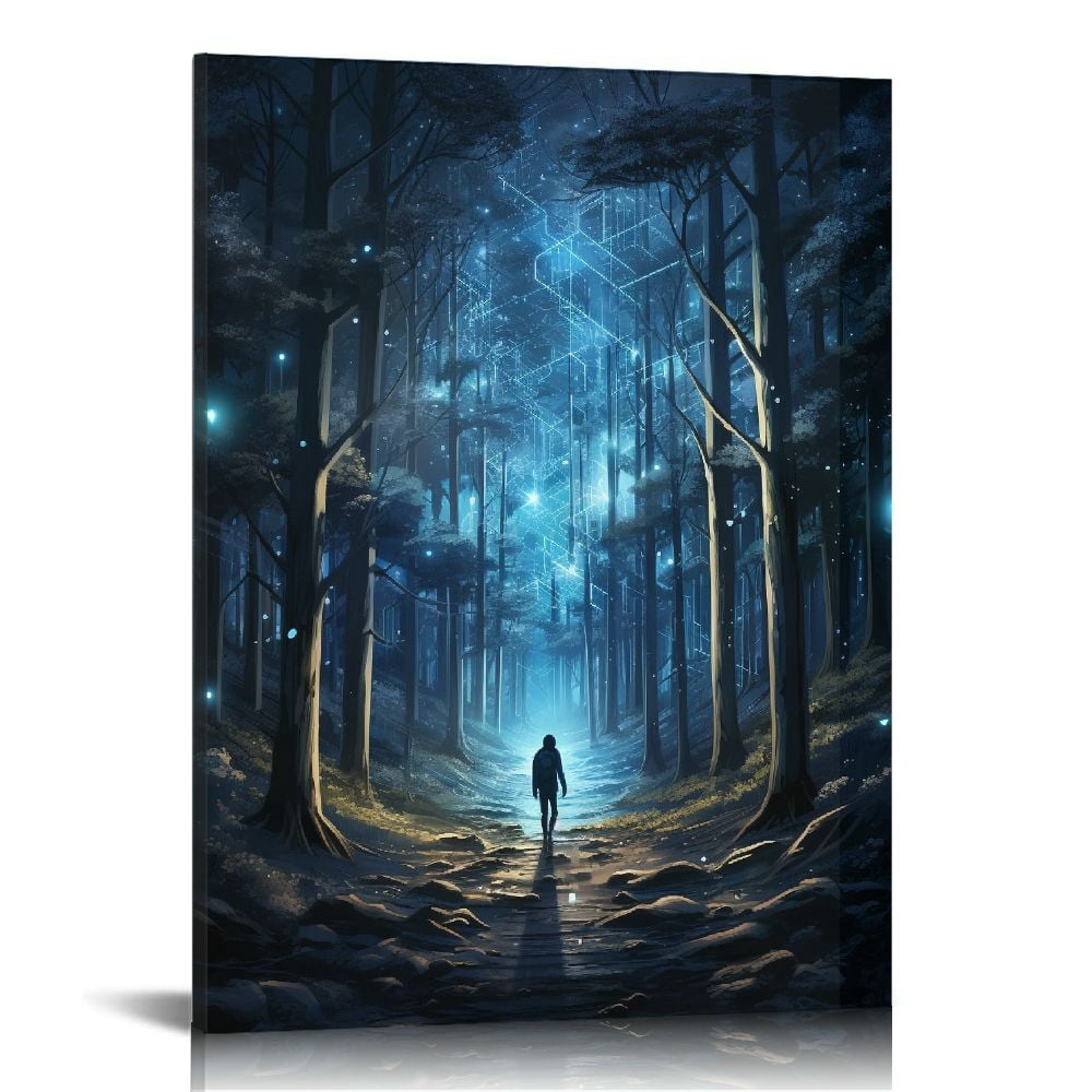 COMIO Canvas Wall Art Dreamy Starry Sky Canvas Wall Art Beautiful ...