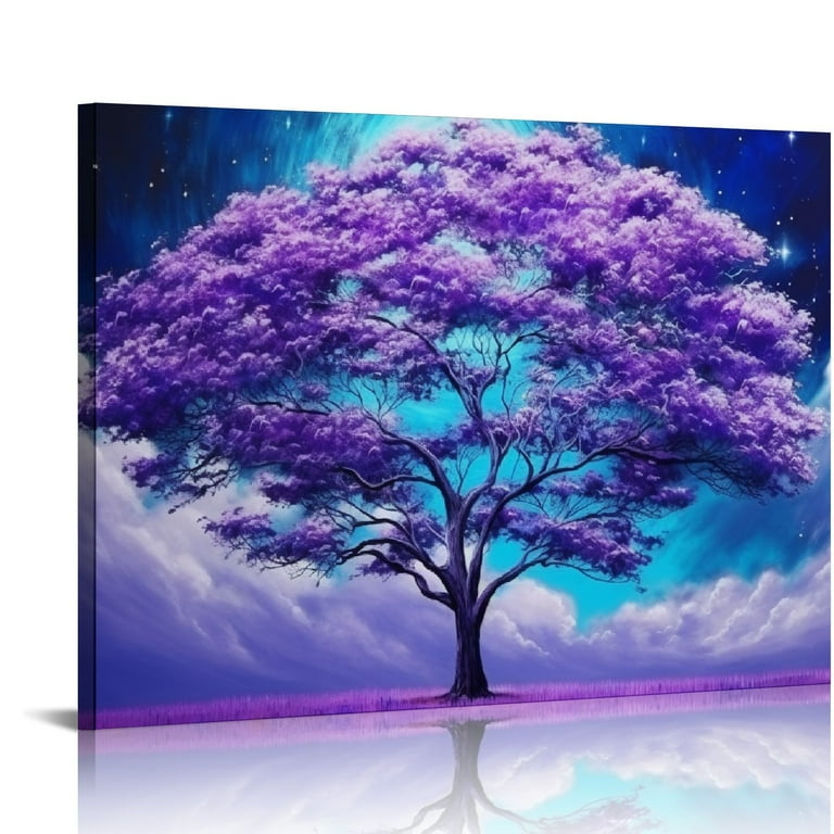 purple tree canvas