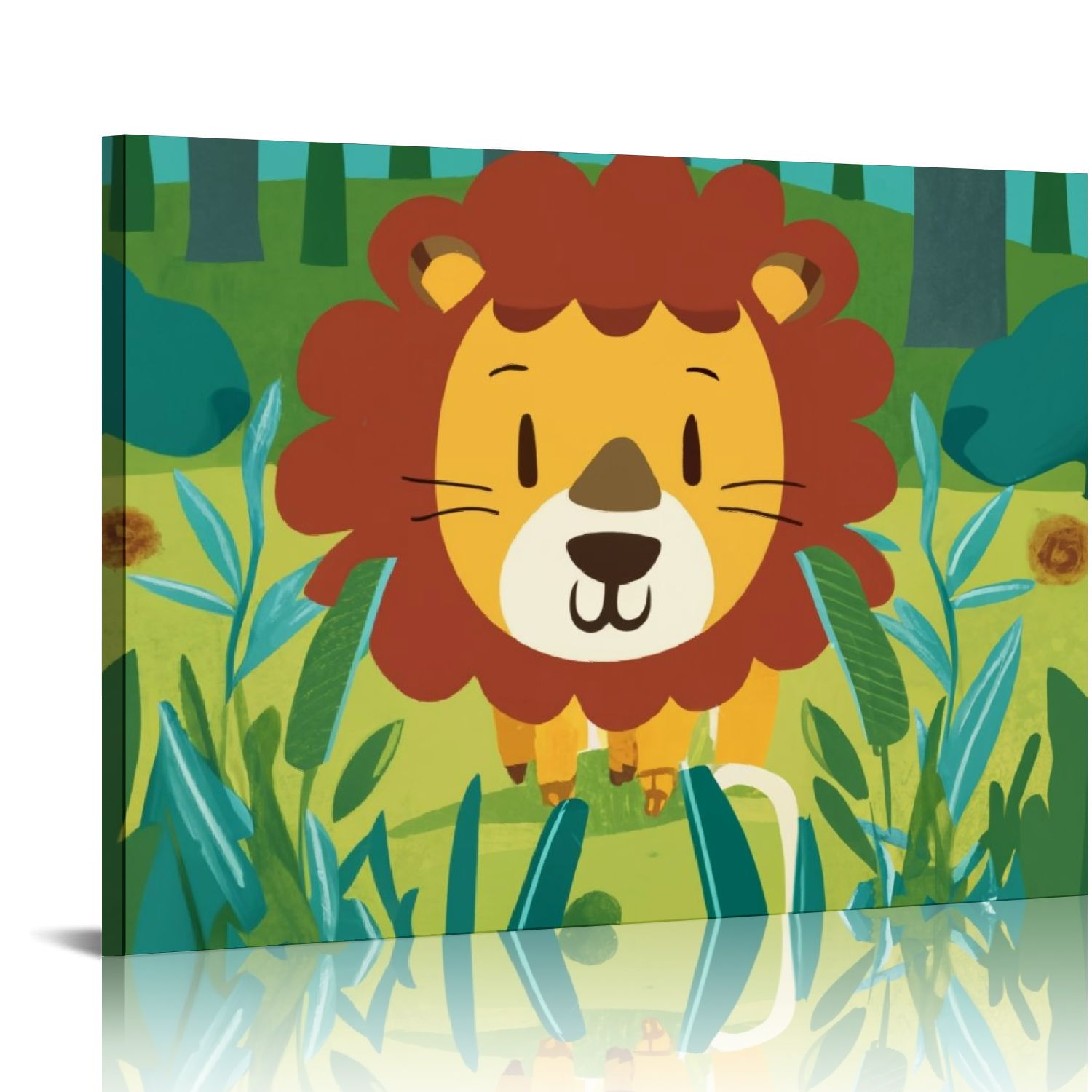 COMIO Canvas Wall Art Happy Groundhog Day Spring Cartoon Animal Framed ...