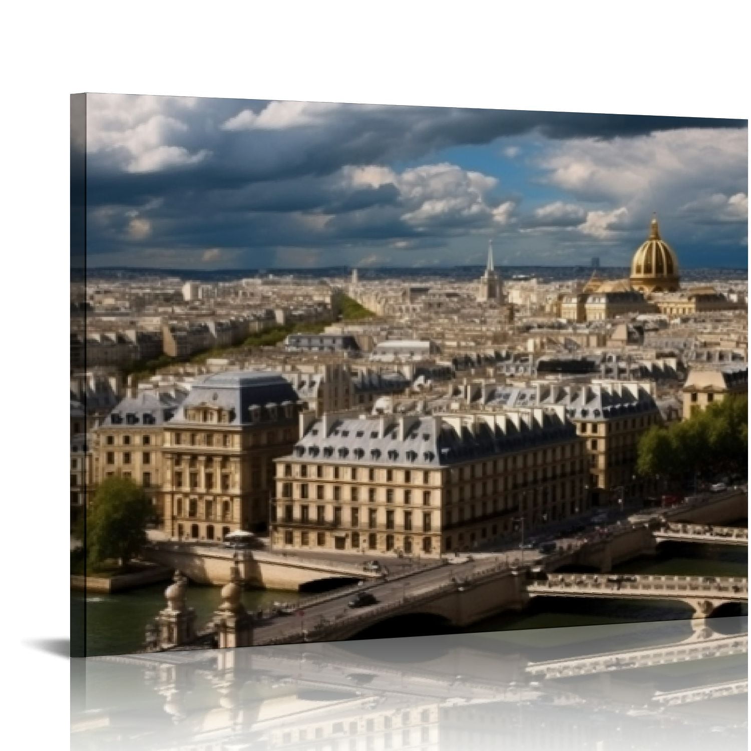 COMIO Canvas Wall Art Living Room Paris Cityscape Poster Pictures ...