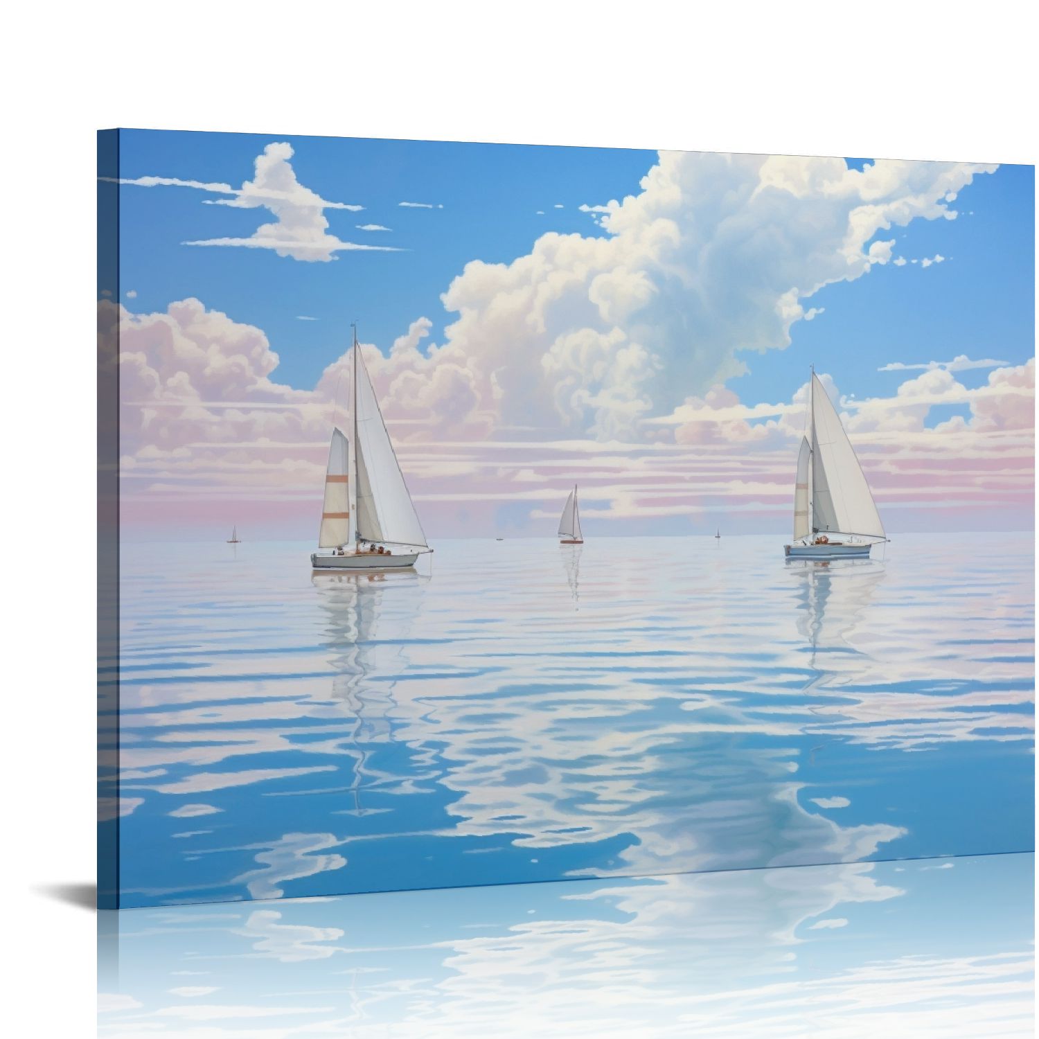 COMIO Canvas Wall Art for Living Room Yacht Posters Artwork Sailboat ...