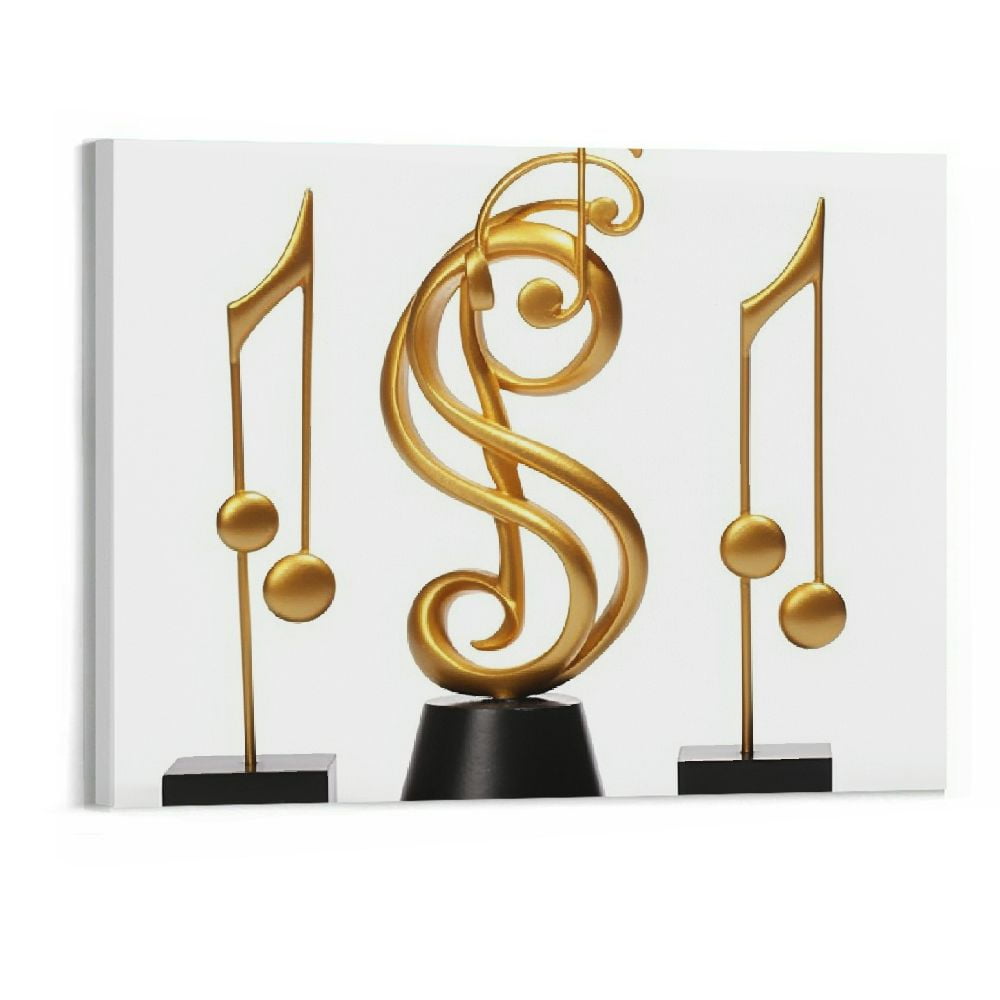 COMIO Canvas Wall Art Music Note Decor Statue Musical Gifts Figurine ...