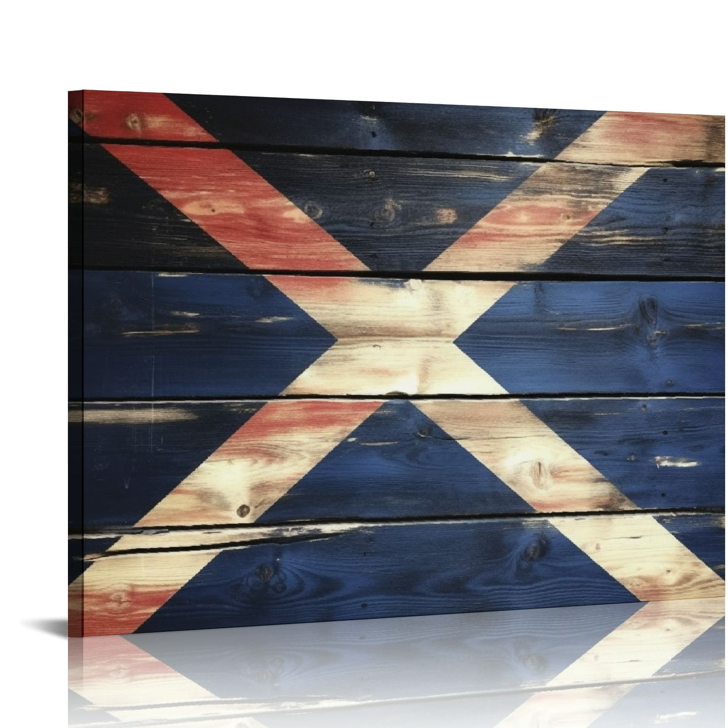 COMIO Canvas Wall Art Painting Blue Scottish Scotland Flag Painted on ...