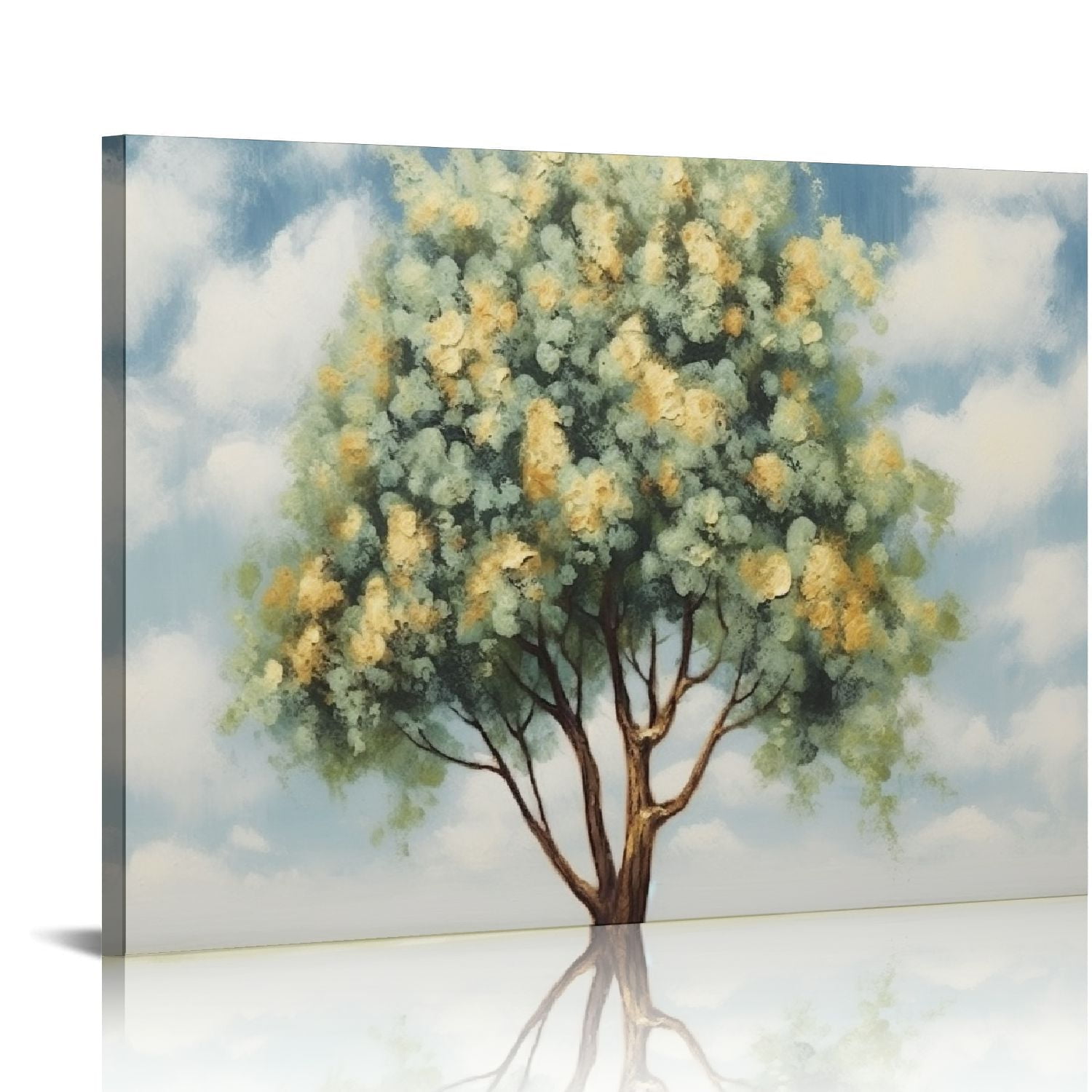 COMIO Canvas Wall Art Painting of Tree: Abstract Tree Art Wall Decor ...