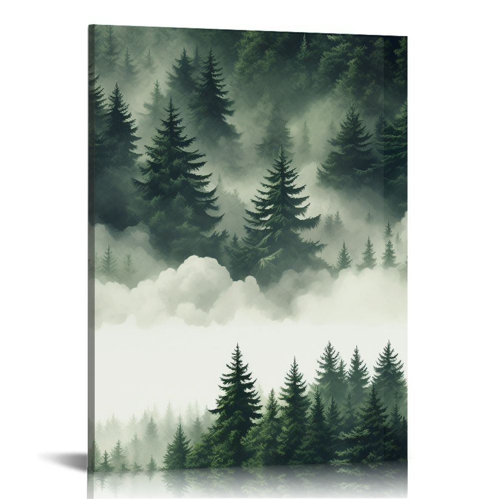 COMIO Canvas Wall Art Picture Prints Fall Forest Yellow Dead Maple ...