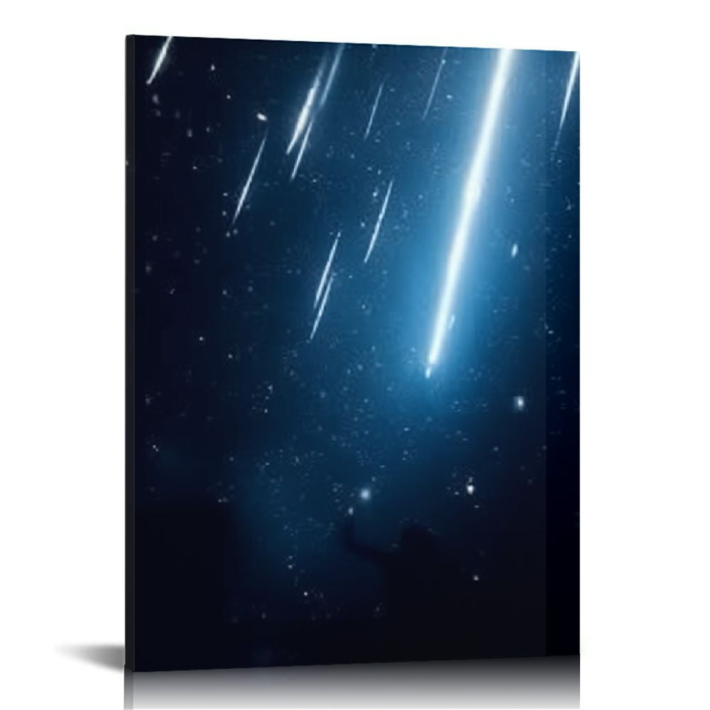 COMIO Canvas Wall Art Ready to Hang Night sky Meteor shower abstract ...